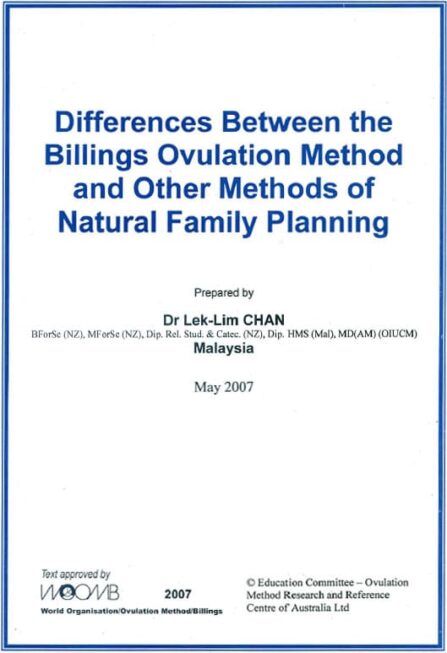Differences Between the Billings Ovulation Method and Other Methods of ...